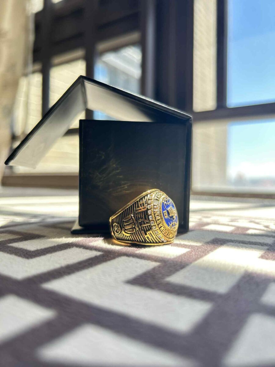 Taekwon-Do Ring Gold plated - ITF Taekwon-Do